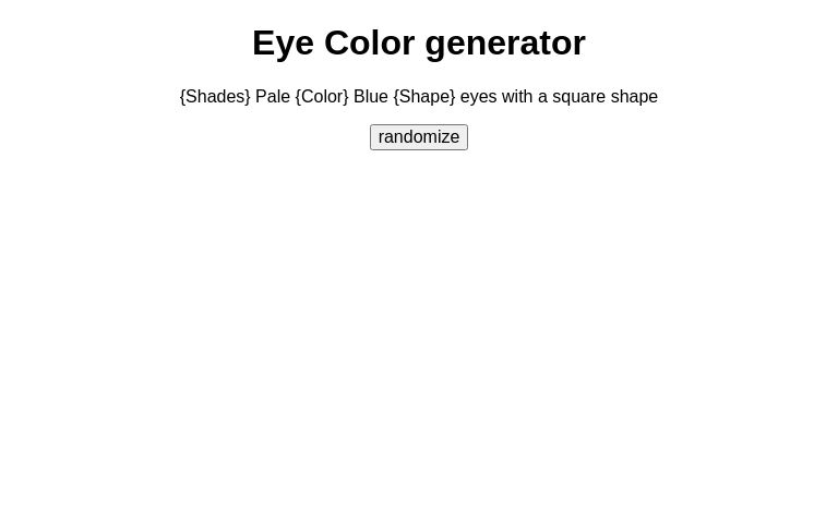 Eye Color generator