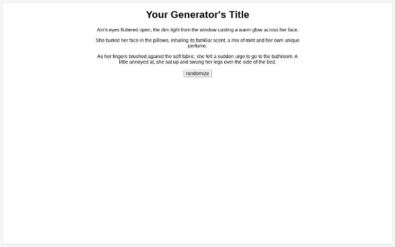 Minimal ― Perchance Generator
