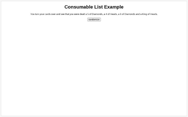 Consumable List Example ― Perchance Generator