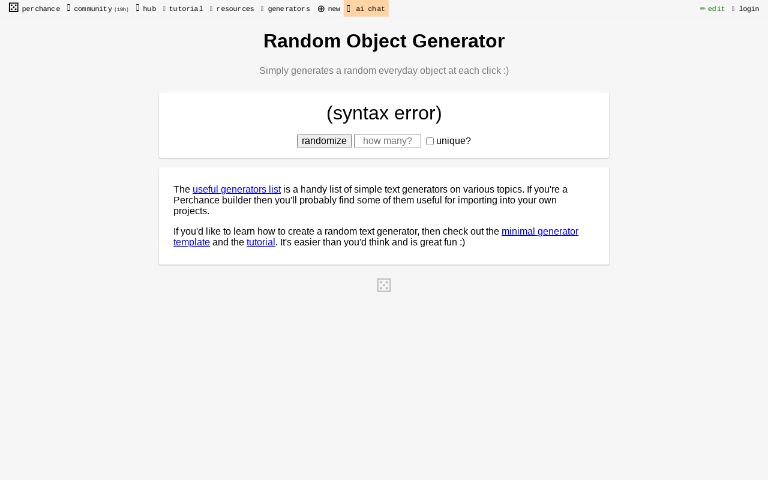 Random Object Generator