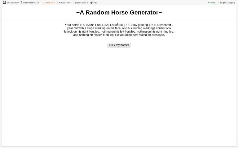 ~A Random Horse Generator~