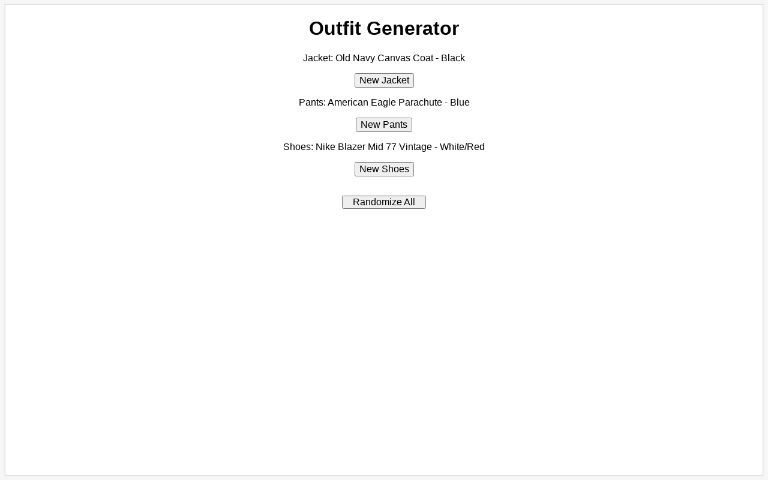 Outfit Generator