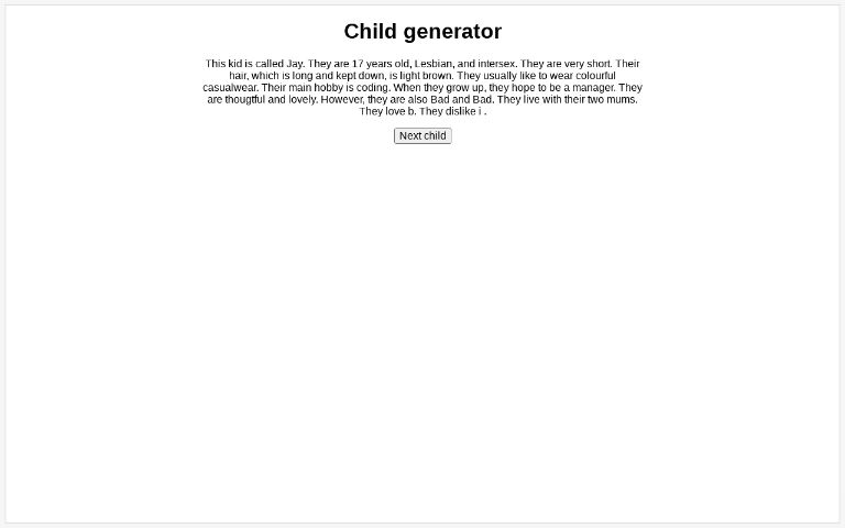 Child generator