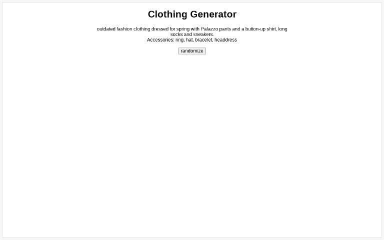 Clothing Generator