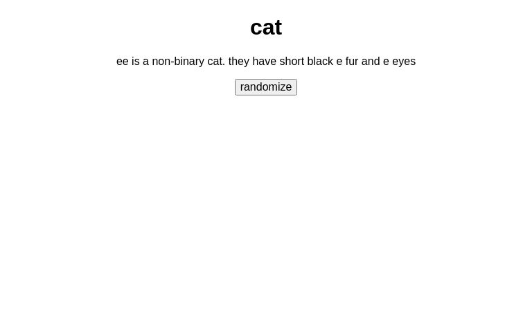 cat ― Perchance Generator