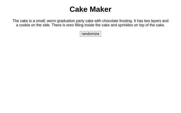 Cake Maker ― Perchance Generator