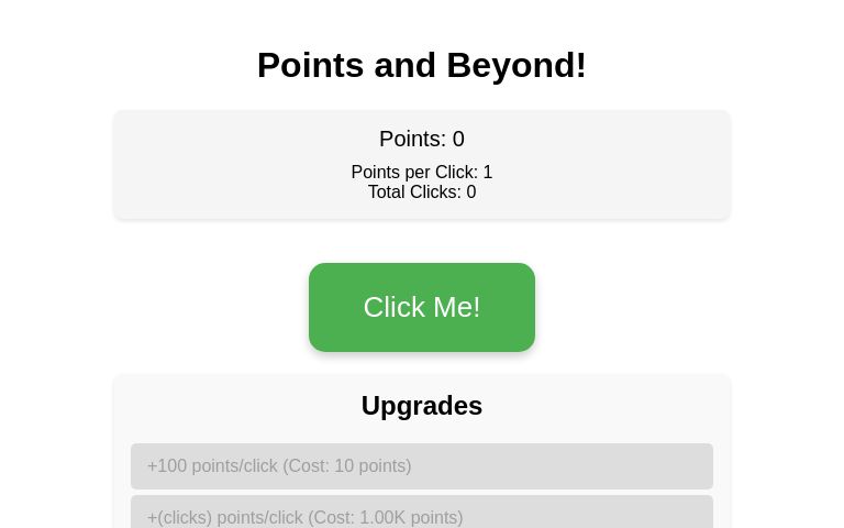 Points and Beyond! ― Perchance Generator