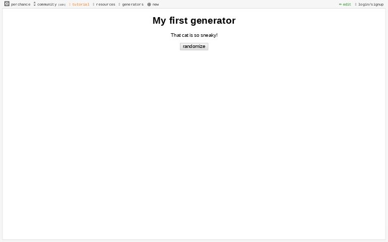 My first generator