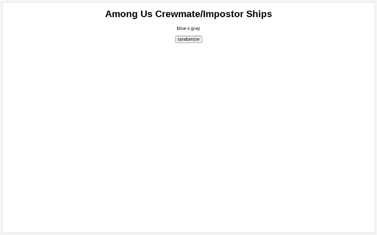 Among Us Crewmate/Impostor Ships ― Perchance Generator
