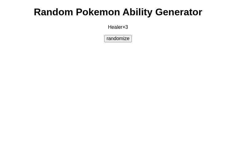 Random Pokemon Ability Generator