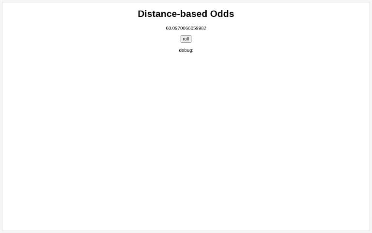 Distance-based Odds ― Perchance Generator