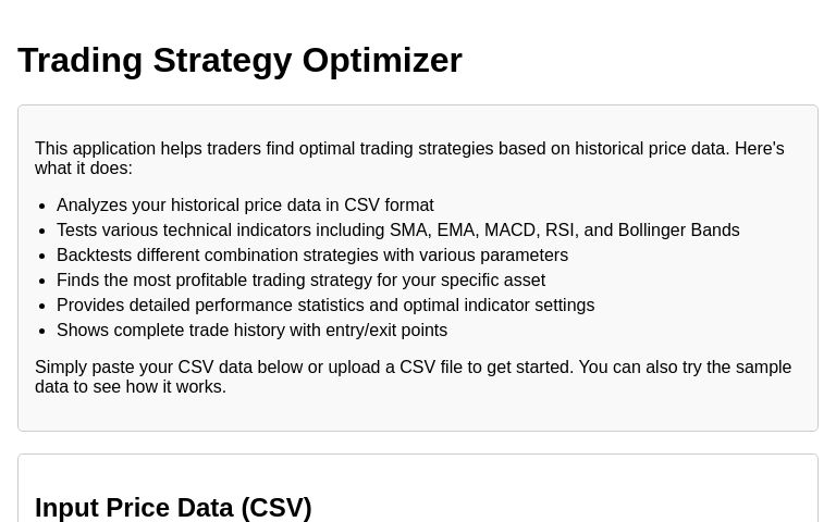 Trading Strategy Optimizer ― Perchance Generator