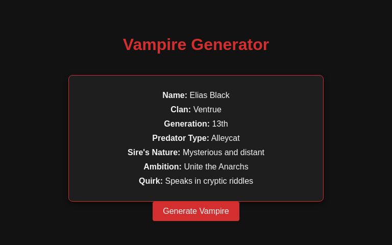 Vampire Generator