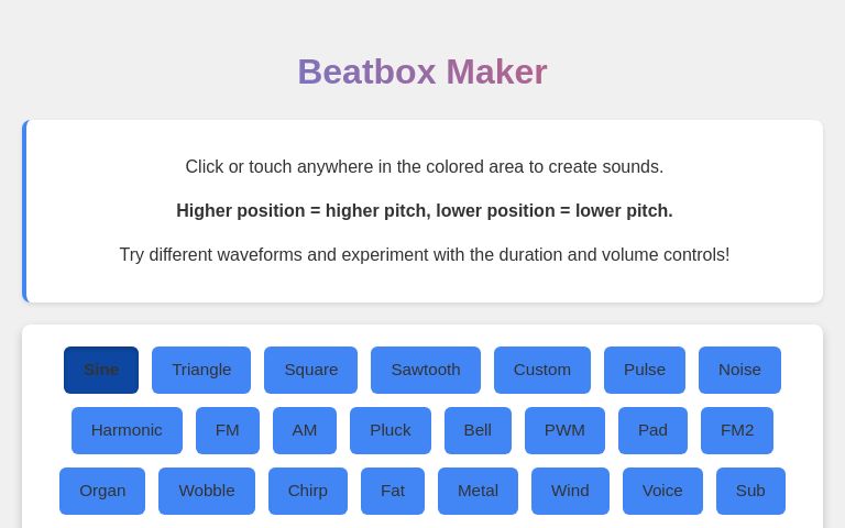 Beatbox Maker ― Perchance Generator