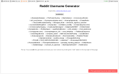 Reddit Username Generator
