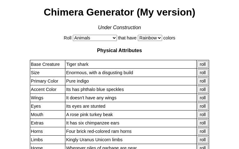 Chimera Generator (My version)