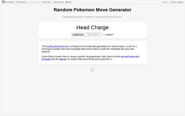 Random Pokemon Move Generator