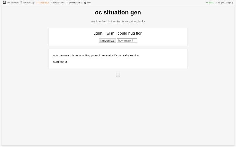 oc situation gen ― Perchance Generator