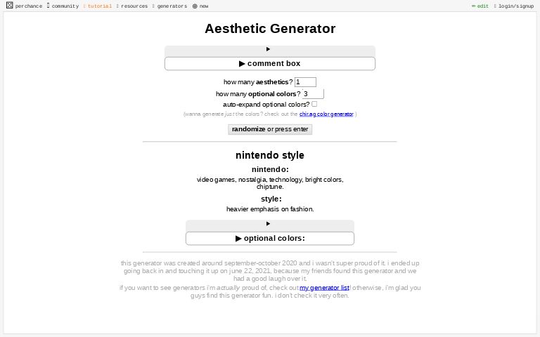 Aesthetic Generator