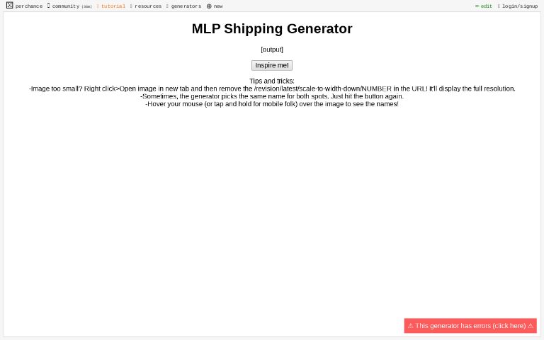 MLP Shipping Generator