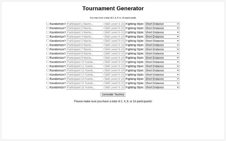 Tournament Generator