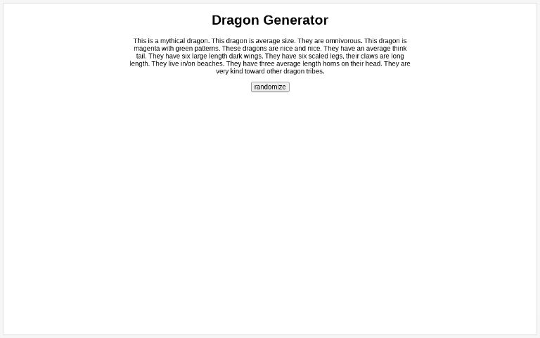 Dragon Generator