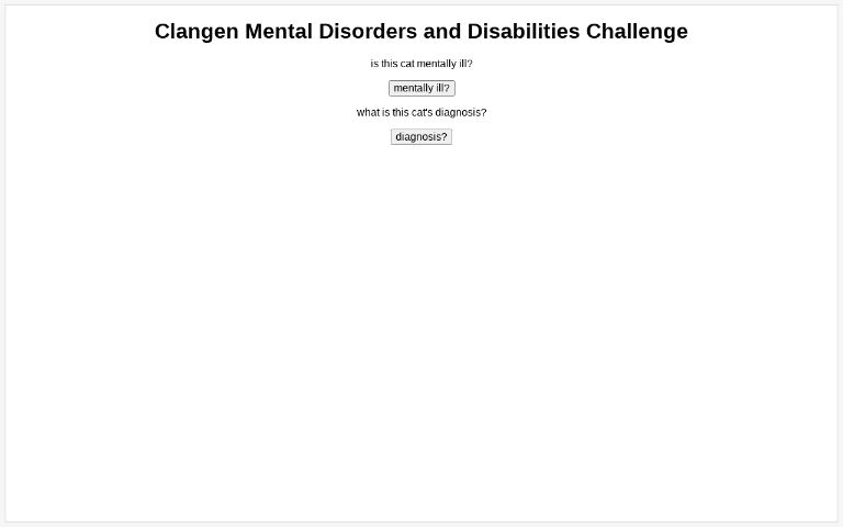 Clangen Mental Disorders and Disabilities Challenge ― Perchance Generator