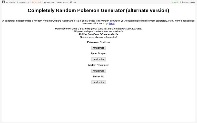 Completely Random Pokemon Generator (alternate version)