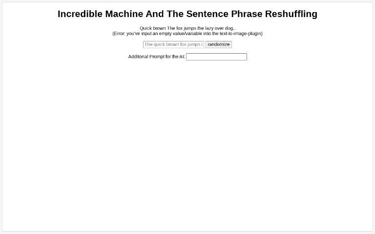Sentence Phrase The Reshuffling Machine Incredible And ― Perchance ...