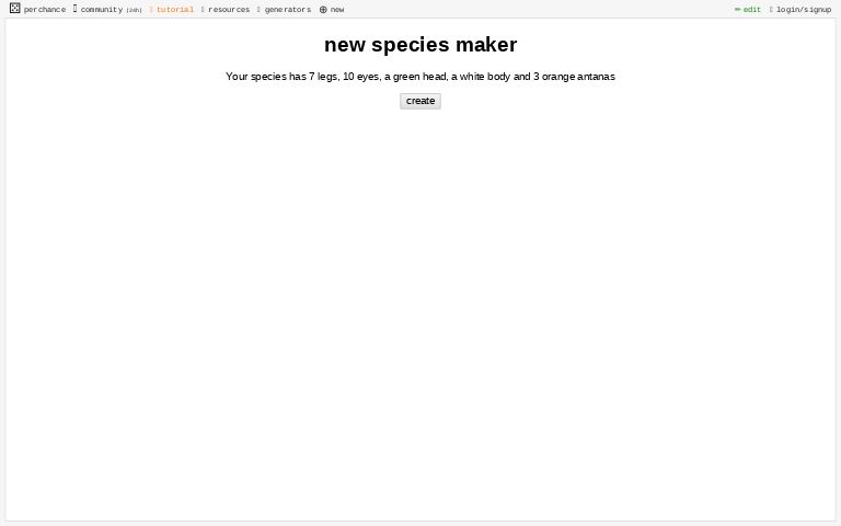 new species maker ― Perchance Generator