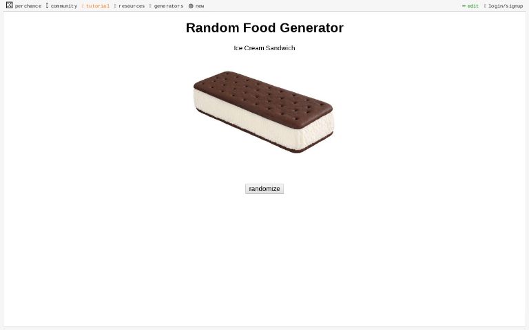 Random Food Generator