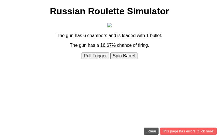 Russian Roulette Simulator ― Perchance Generator