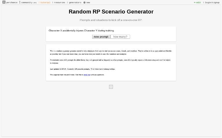 Random RP Scenario Generator