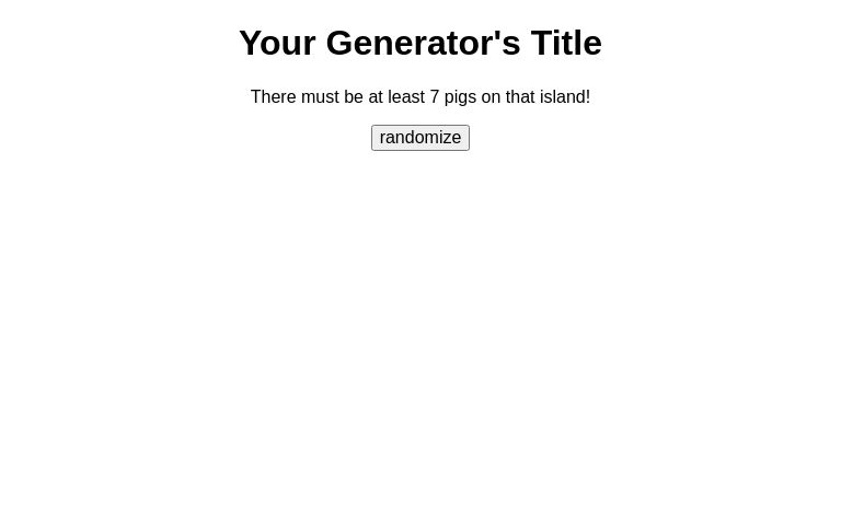 Minimal ― Perchance Generator