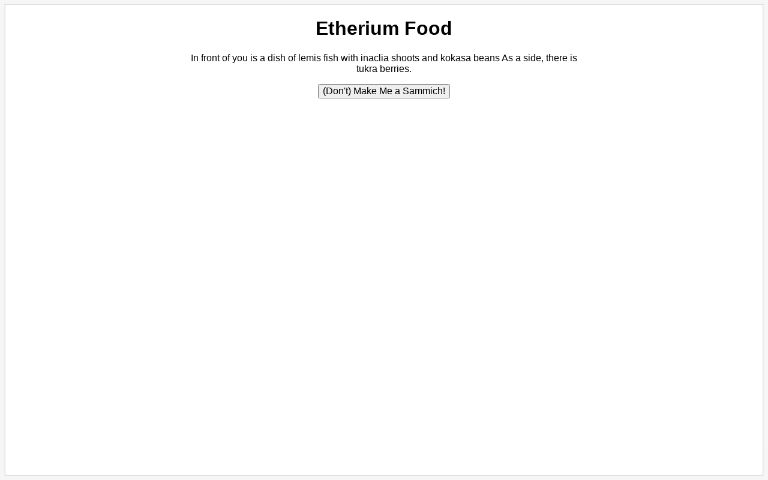 Etherium Food ― Perchance Generator