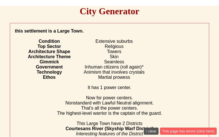 City Generator