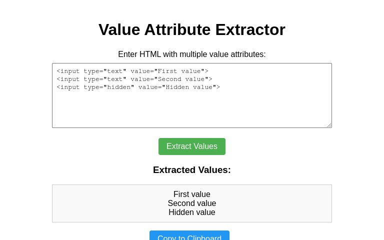 Value Attribute Extractor ― Perchance Generator