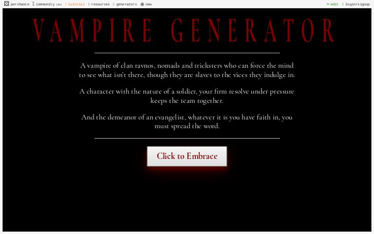 VAMPIRE GENERATOR