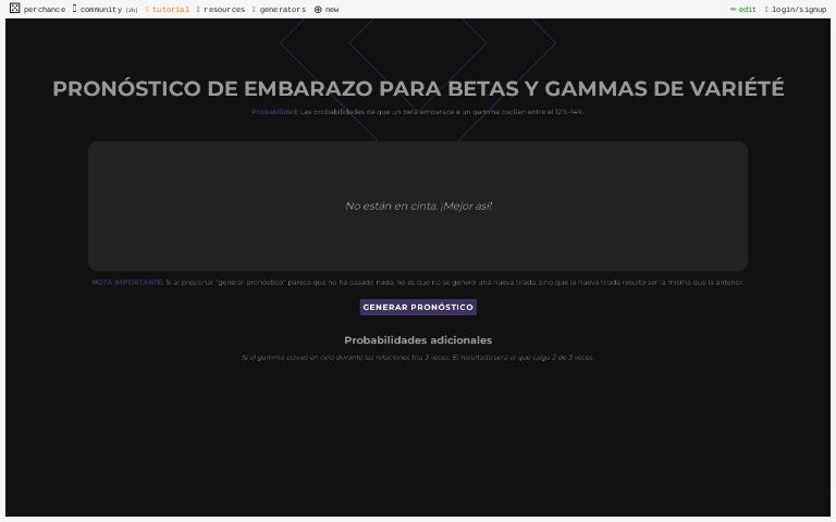 Variete Beta Gamma ― Perchance Generator