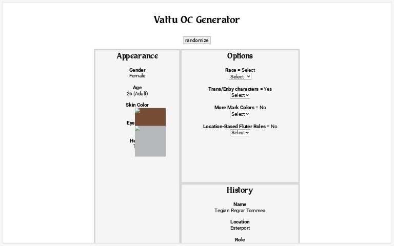 Vattu OC Generator