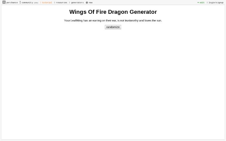 Wings Of Fire Dragon Generator