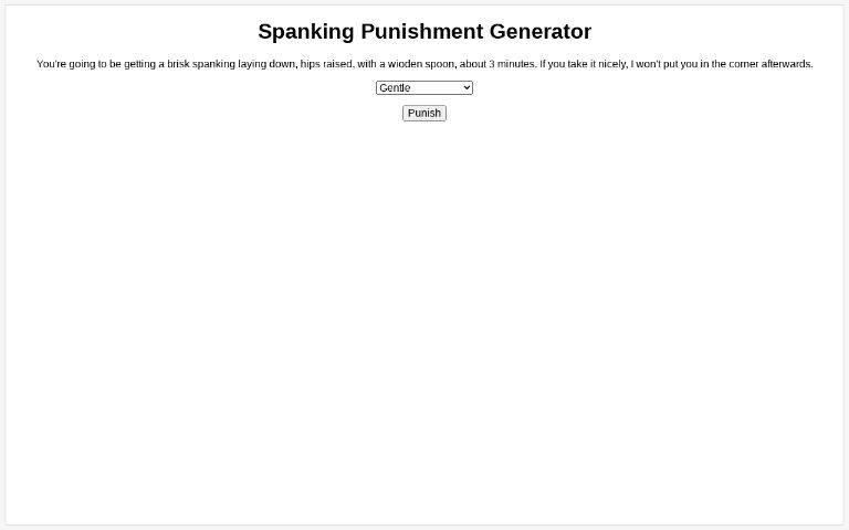 Spanking Punishment Generator