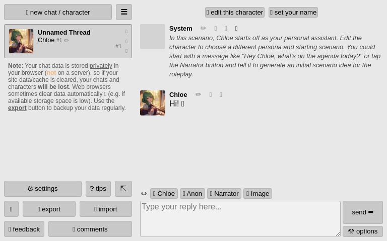 AI Girlfriend (online, free, no sign-up, unlimited) ― Perchance Generator