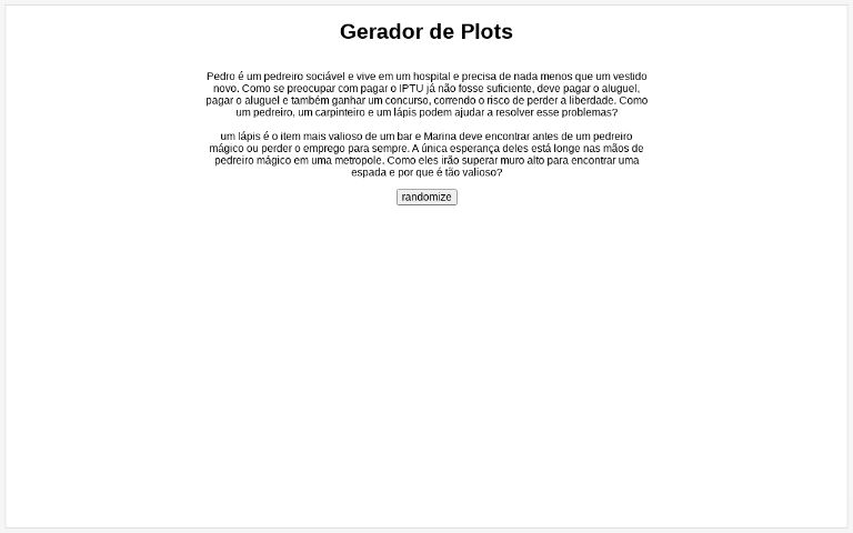 Gerador de Plots ― Perchance Generator