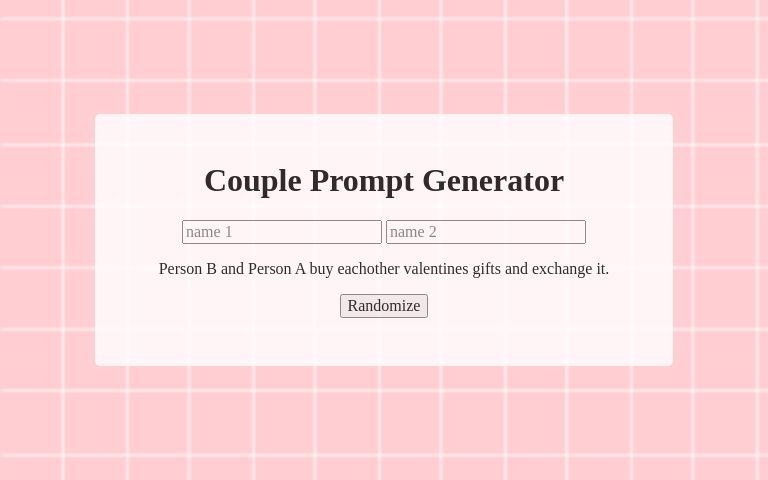 Couple Prompt Generator