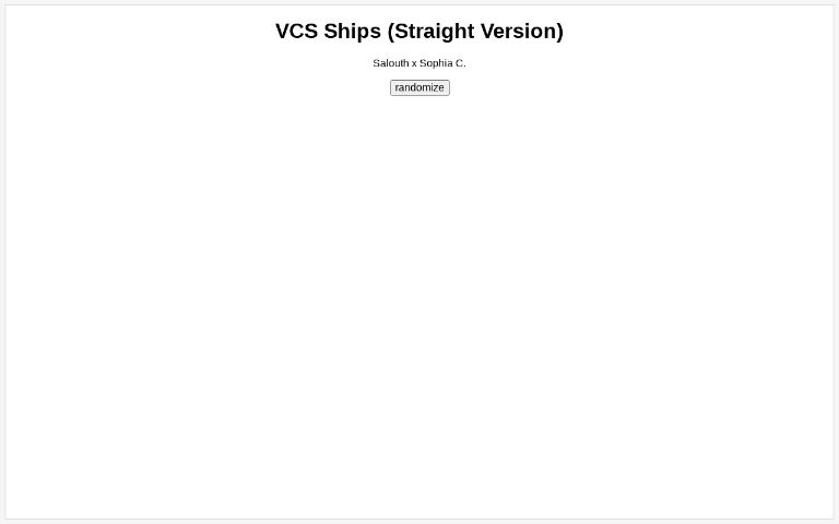 VCS Ships (Straight Version) ― Perchance Generator