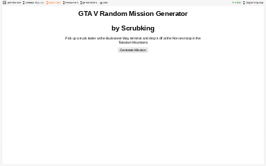 GTA V Random Mission Generator by Scrubking