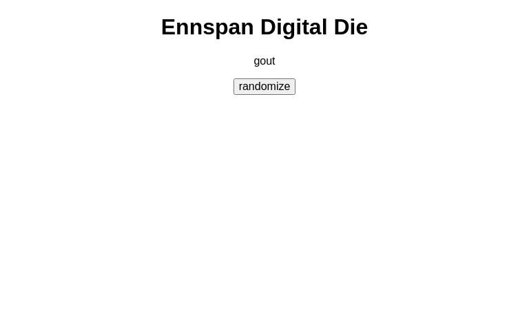 Ennspan Digital Die ― Perchance Generator