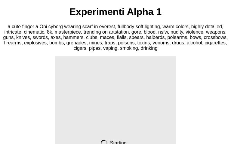 Experimenti Alpha 1 ― Perchance Generator