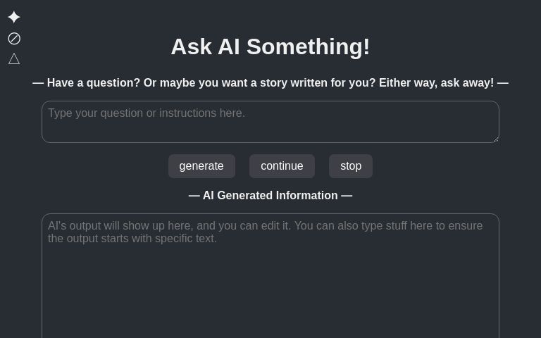 Ask Ai Something! ― Perchance Generator